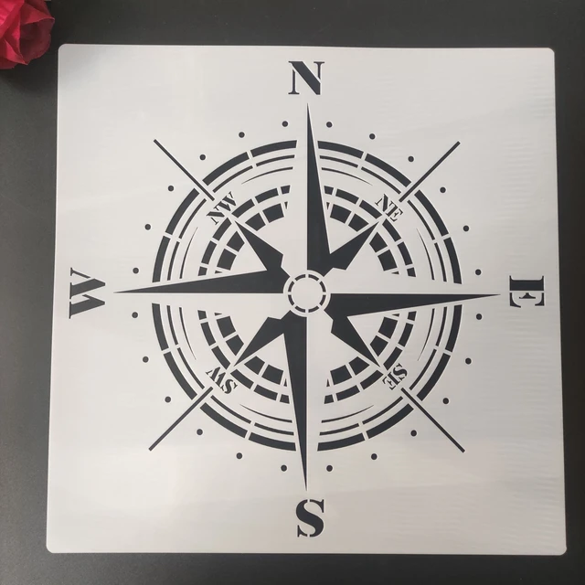 Nautical Compass Stencil
