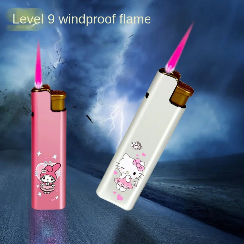 Sanrio lighter metal Hello Kitty Kulome Melody cartoon pattern INS ...