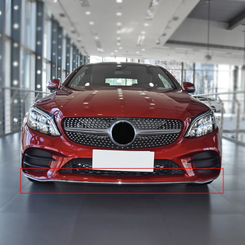 For-Mercedes-Benz-C-Class-W205-C205-Coupe-Front-Bumper-Lip-Spoiler ...