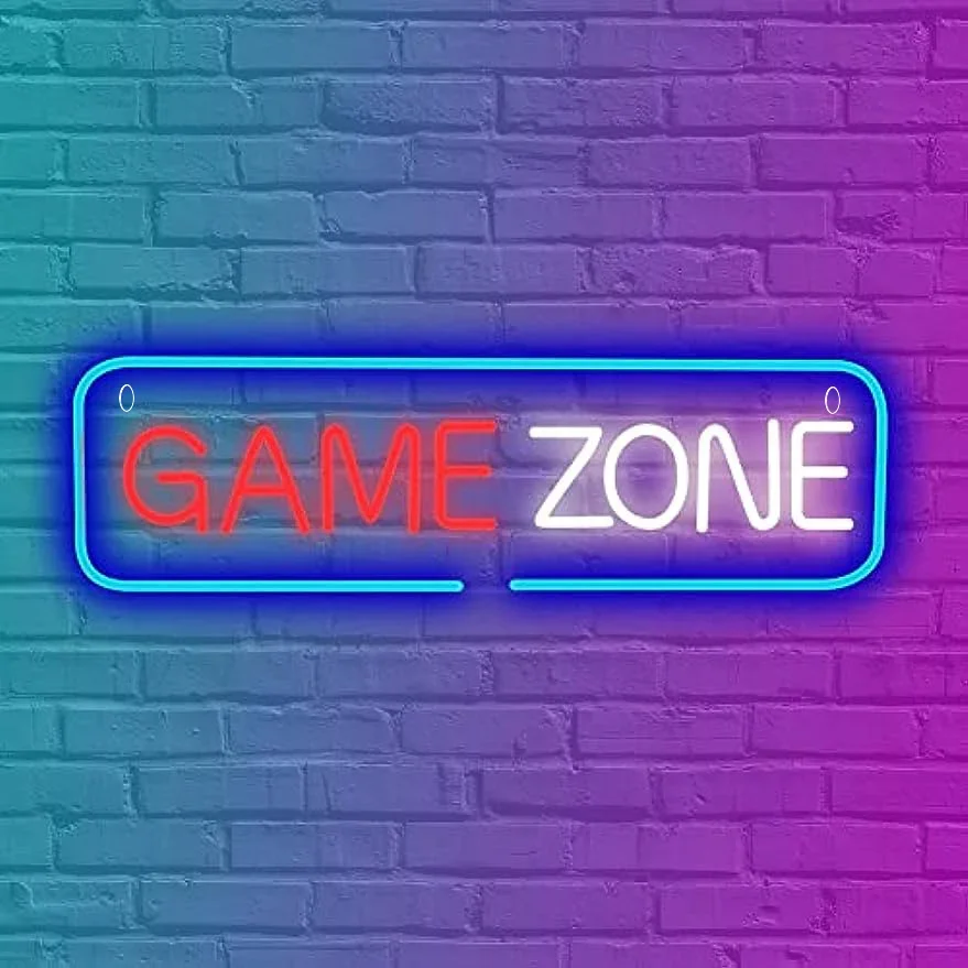 Game-Zone-Gamer-LED-Sign-USB-Powered-Gaming-Zone-LED-Neon-Sign-for-Wall ...