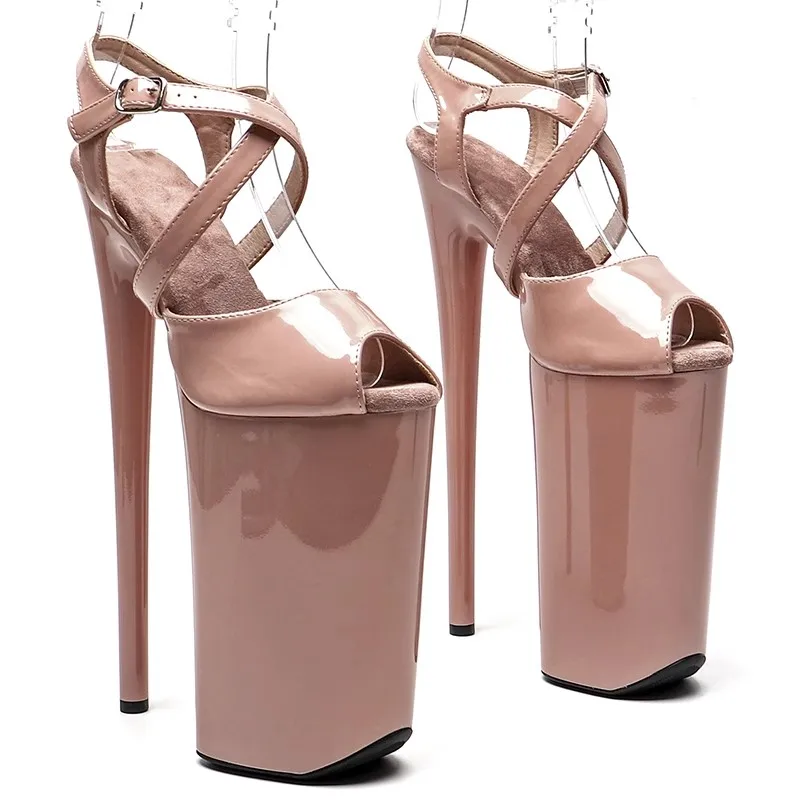 New-26CM-10inches-PU-Upper-Plating-Platform-Sexy-High-Heels-Sandals ...