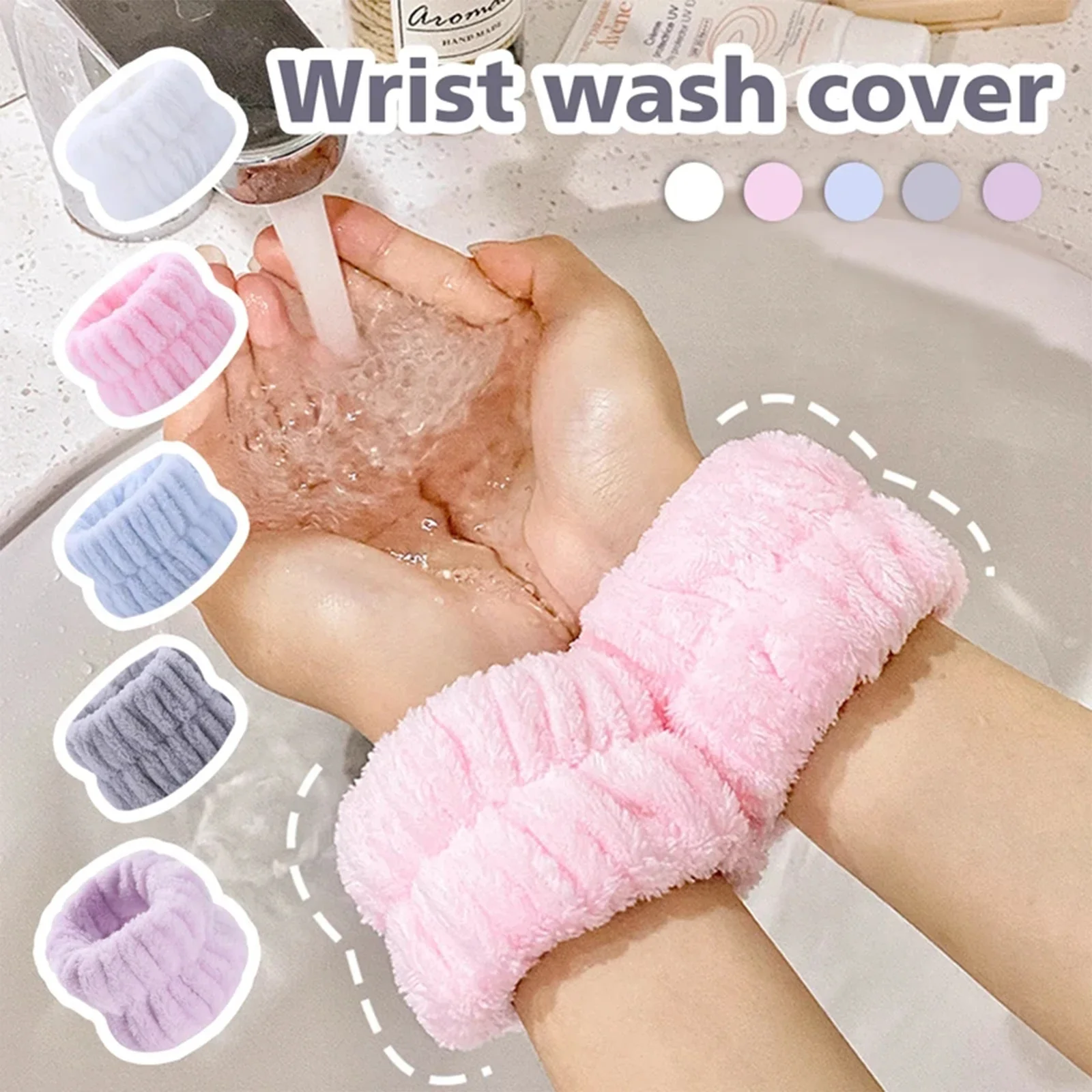 2Pcs-Wrist-Washing-Belt-Soft-Microfiber-Towel-Wristbands-for-Washing ...