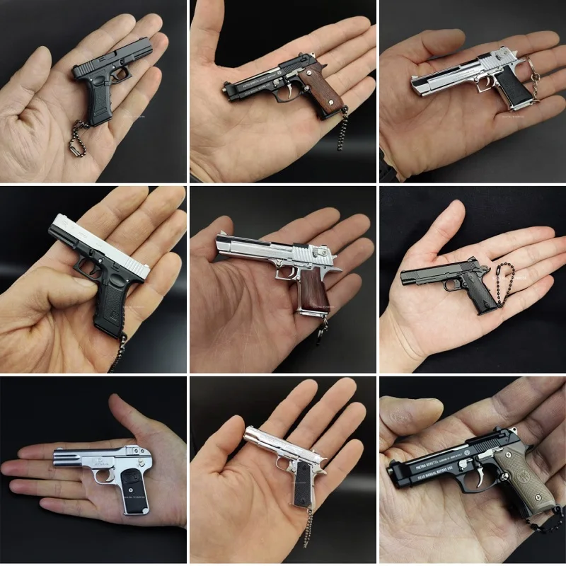 2023-Metal-Pistol-Gun-Colt-1911-Miniature-Model-1-3-Beretta-92F-Glock ...