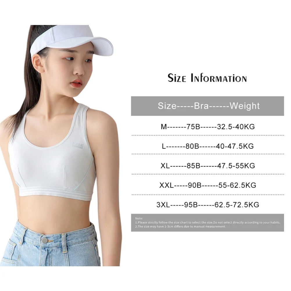 Girls Bra Adolescent Sports Underwear High School Students Junior High ...