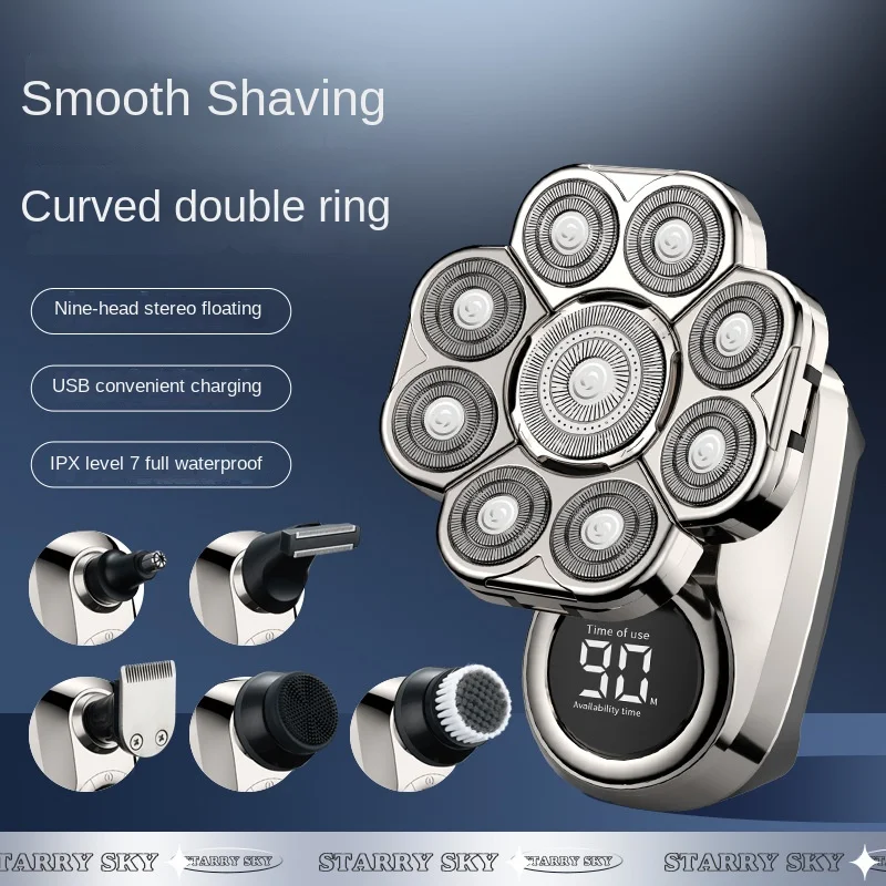New-Smart-Electric-Bald-Machine-Shaver-Bald-Hair-Clipper-Shaver ...