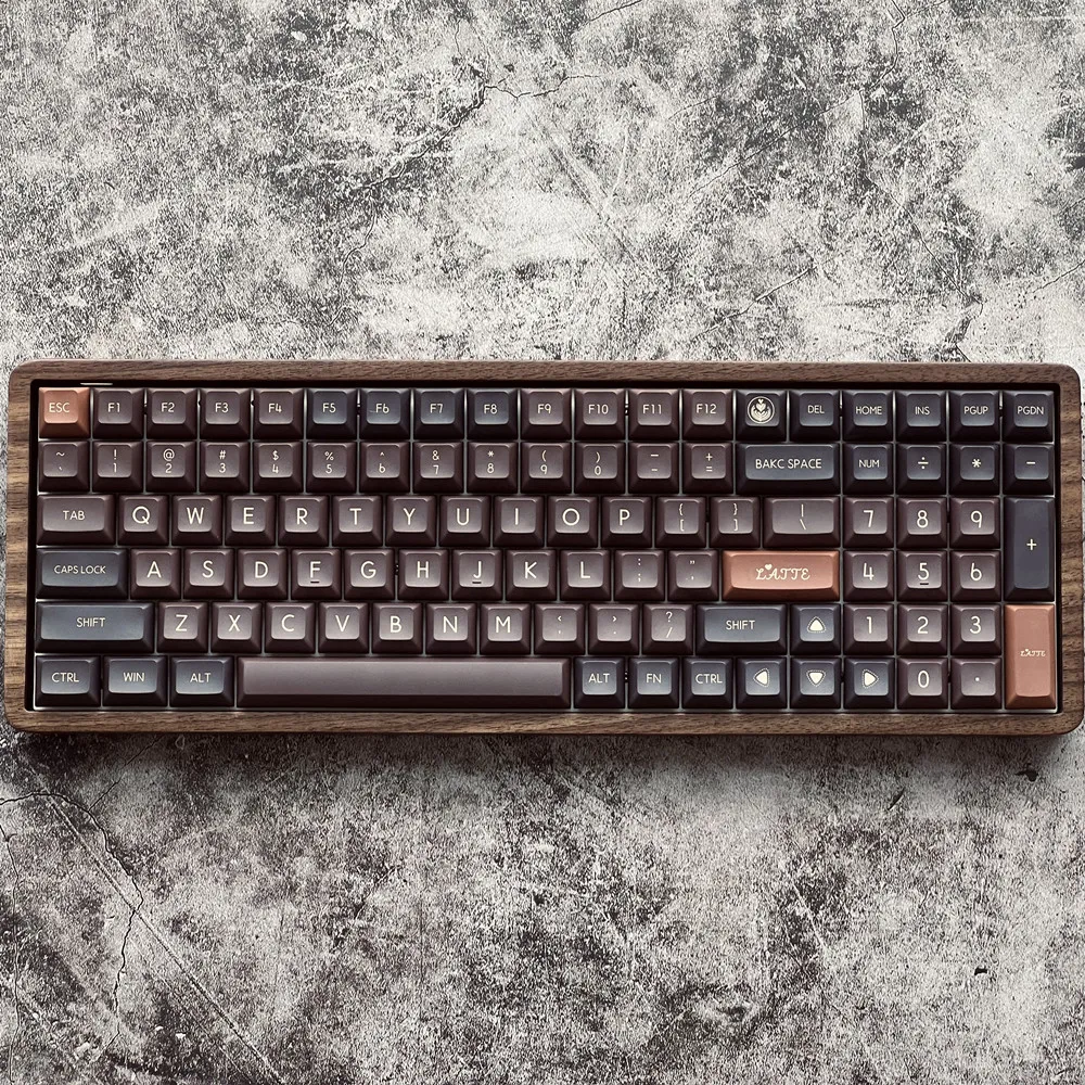 Latte-Keycap-Brown-Color-140-Keys-KCA-Profile-DYE-Subbed-PBT-Material ...