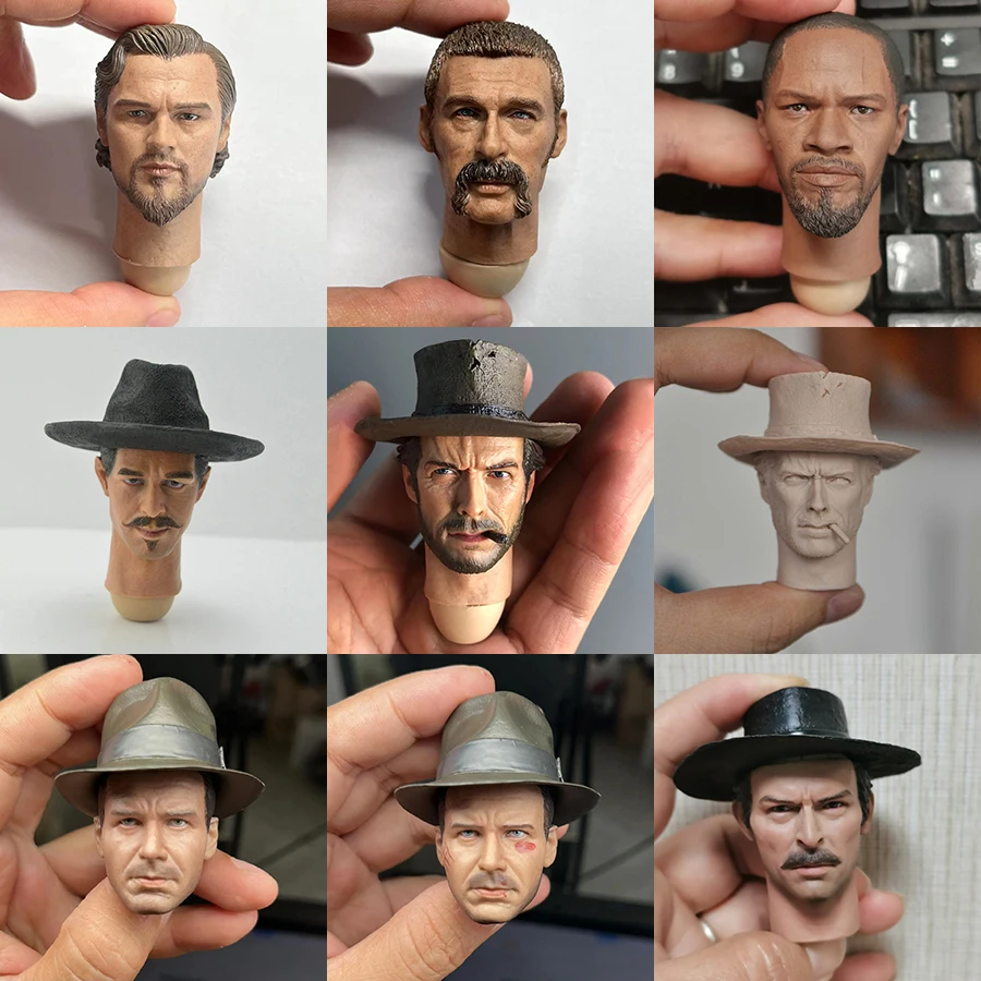 1/6 West Cowboy Eastwood Lee Van Cleef John Price Head Sculpt Carving ...