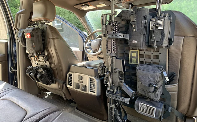 Atv Gun Rack Rigid MOLLE Panels For Vehicle Seats - With Gun Rack Mount ...