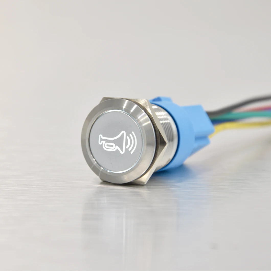 ABILKEEN-Customized-Horn-Symbol-Illuminate-Metal-Push-Button-22MM-Flat ...