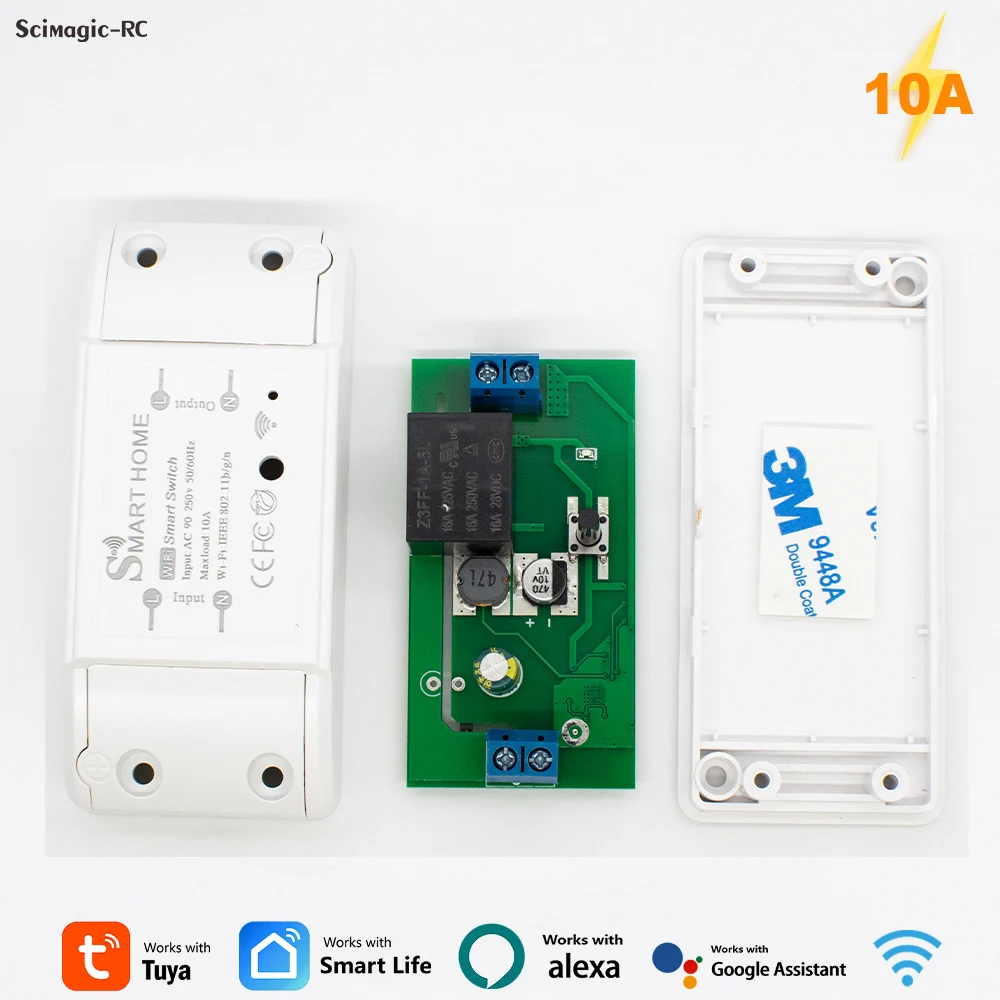 NEW WiFi Smart Switch DIY Home Automation Relay Module with Tuya Alexa ...