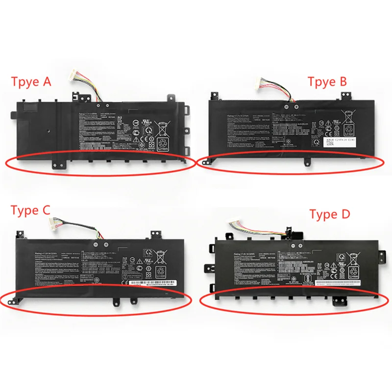 New Original C21N1818 C21N1818-1 B21N1818 B21N1818-3 Laptop Battery For ...