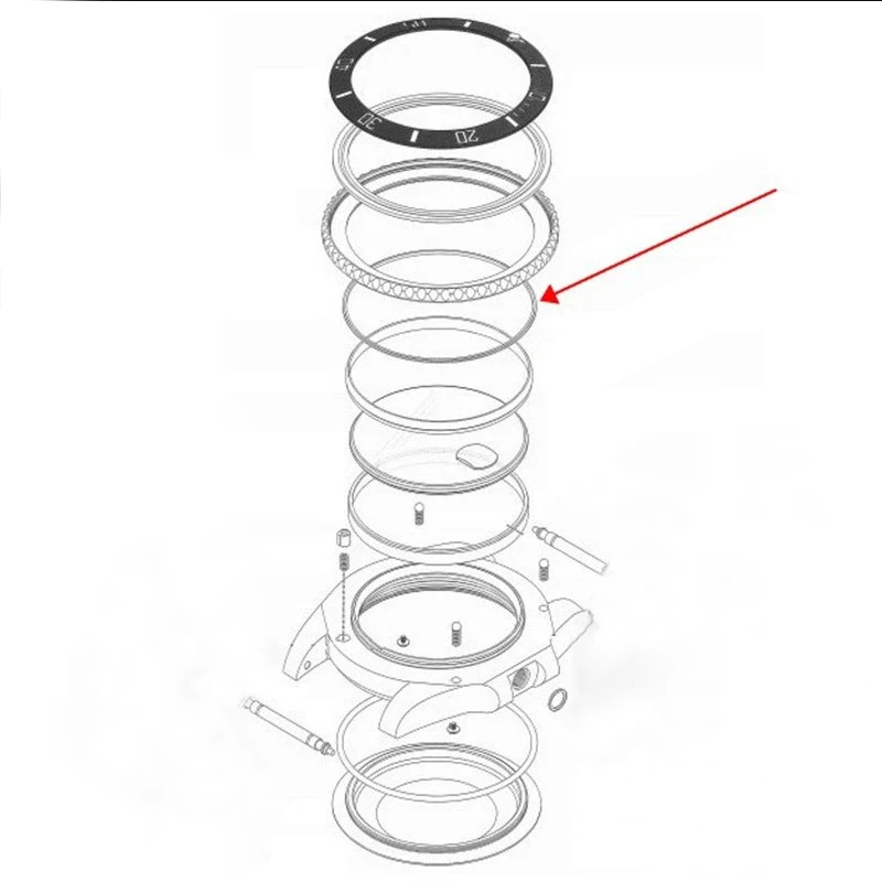 116610 Bezel Gasket Rubber Ring Waterproof Washer Sub Water Ghost GMT ...