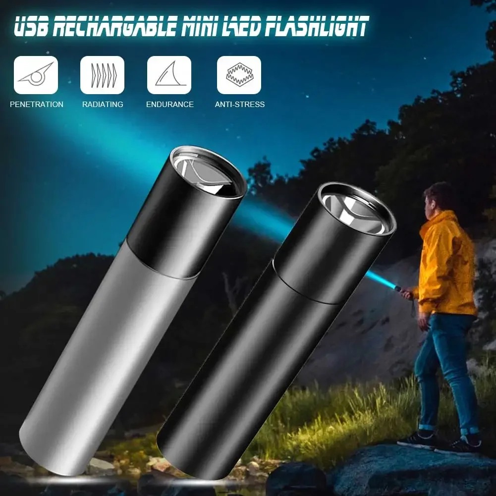 2022-New-Rechargable-Mini-LED-Flashlight-3-Lighting-Modes-Waterproof ...