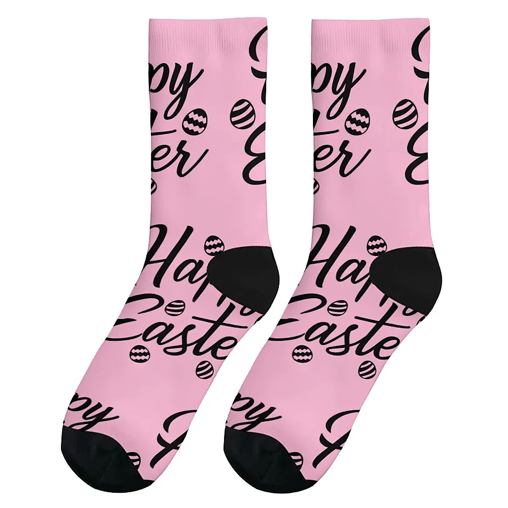 Easter bunny men's novelty mid-tube socks fashionable and cute ...