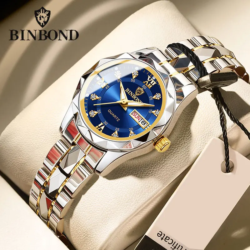 BINBONG-reloj-de-cuarzo-para-mujer-cron-grafo-de-lujo-a-la-moda ...