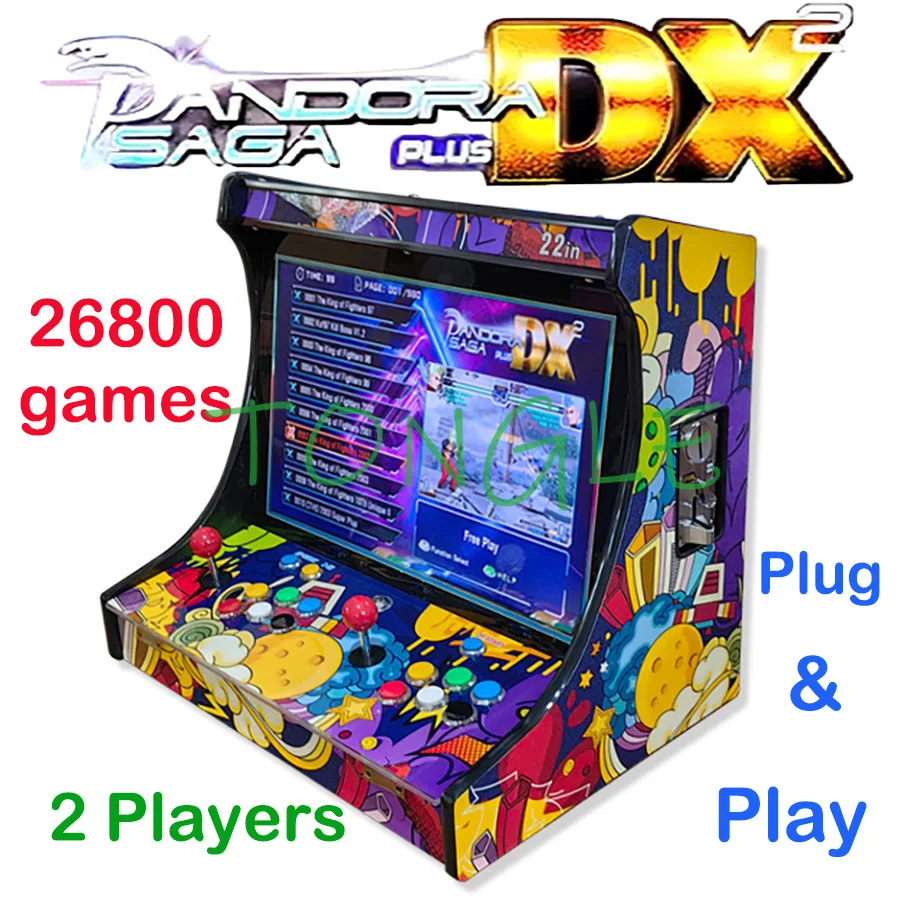 2-Players-Arcade-Video-Game-Console-22-Inch-LCD-Bartop-build-with-SAGA ...