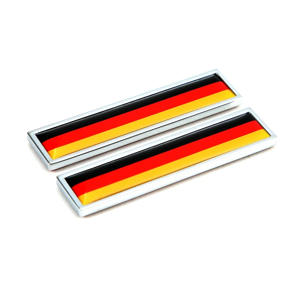 1 Pair Germany National Flag Metal Car Stickers Auto Styling Motorcycle ...