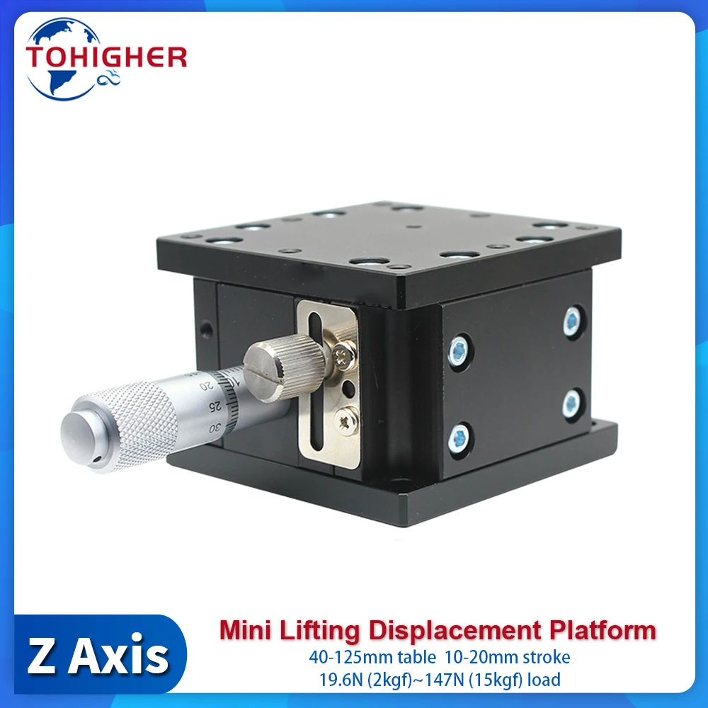 Z Axis Manual Lifting Table Platform Optical Precision Displacement ...