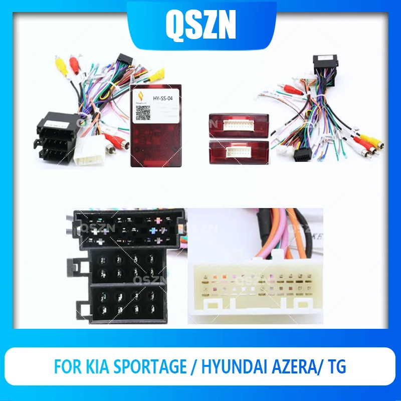 QSZN DVD Canbus Box HY-SS-04 For KIA SPORTAGE 2018 / HYUNDAI AZERA/ TG 2008 Harness Wiring ...