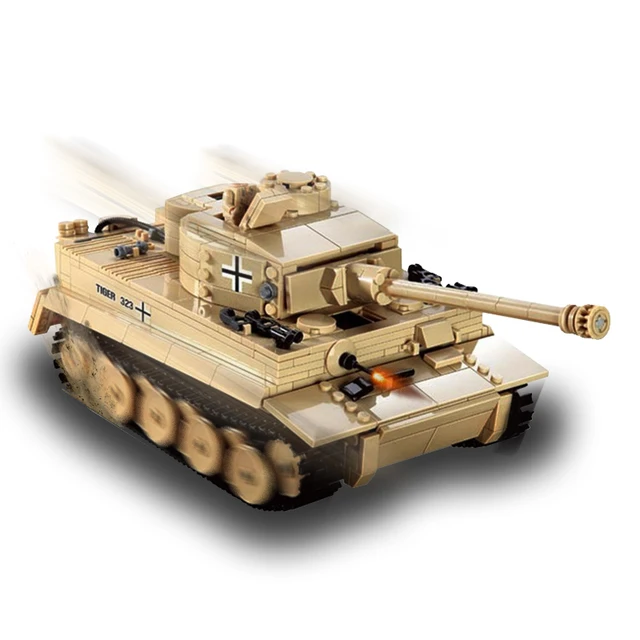 995pcs WW2 Tiger Heavy Tank Building Blocks Military Bricks Set Weapons ...