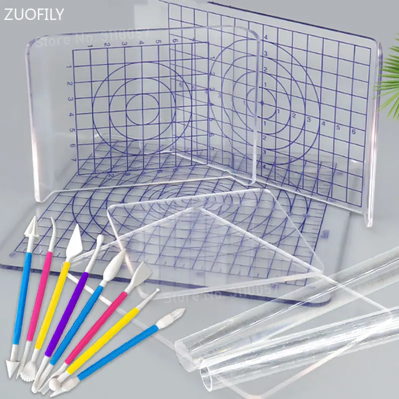 Acrylic Clay Tool Mud Press Stick Tool Rolling Pin Rubbing Plate ...