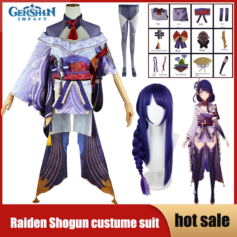 Game-Genshin-Impact-Raiden-Shogun-Cosplay-Costume-Anime-Uniform-Dresses ...