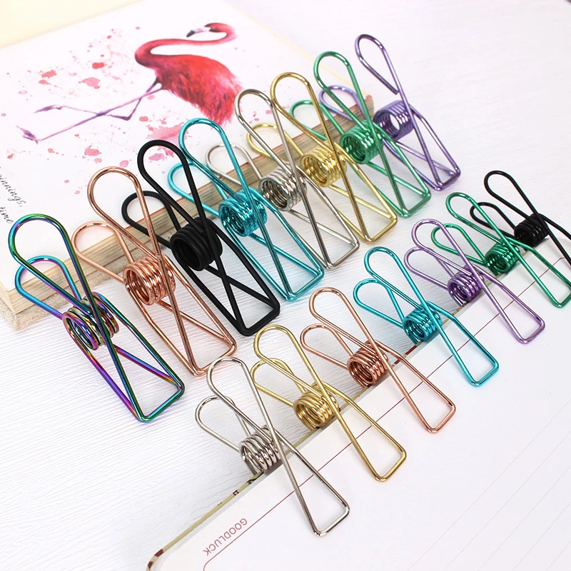 10pcs 32mm Originality Metal Photo Office Clips Memo Paper Peg ...