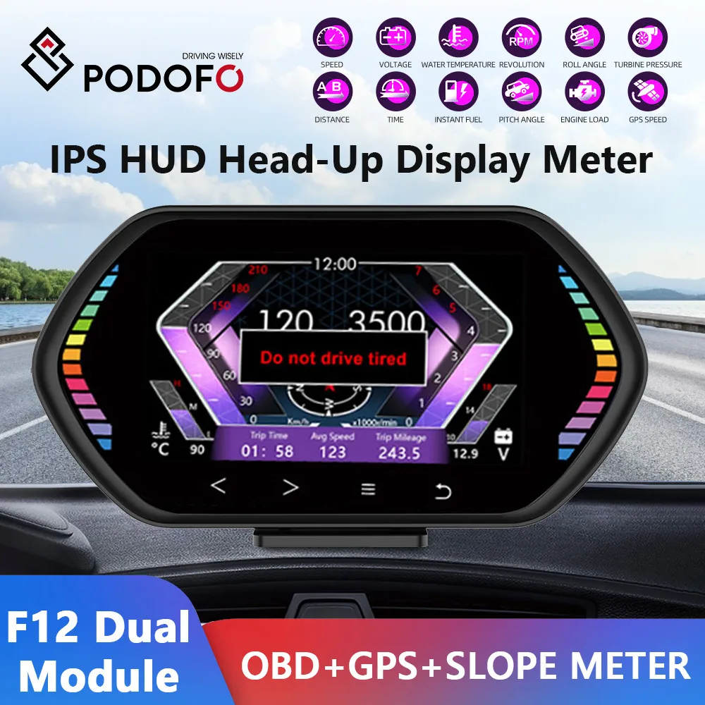 Podofo-Newest-4-5-Inch-Display-Auto-OBD2-GPS-HUD-Head-Up-Car-Digital ...