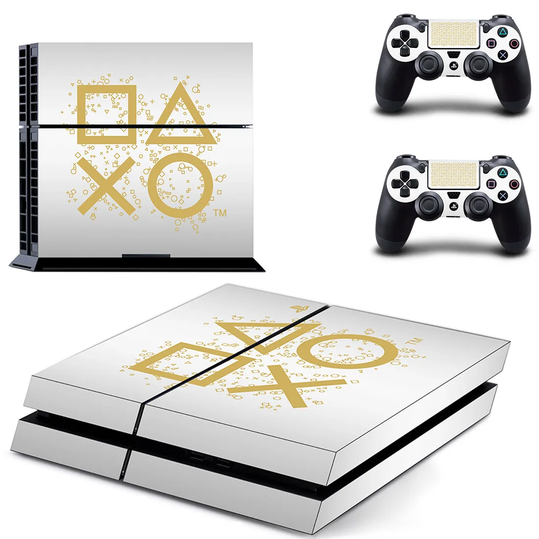 Pure-White-Symbol-Logo-Design-PS4-Skin-Sticker-Decal-Cover-For-Console ...