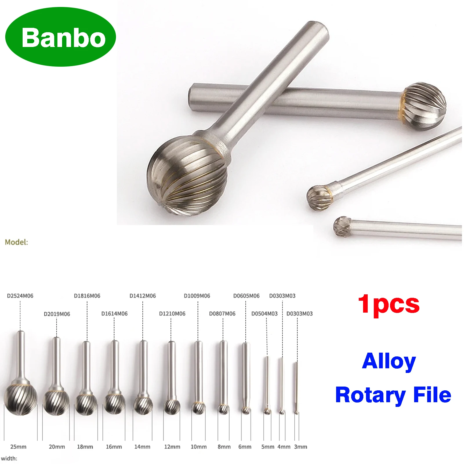 YG8-Alloy-Rotary-File-1Pcs-Round-D-type-Single-slot-Tungsten-Steel-Wood ...