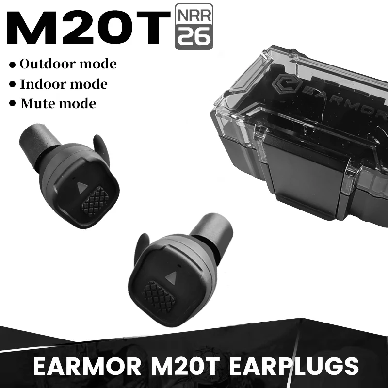 Earmor-M20T 블루투스 전술 헤드셋, 소음 방지 전자 귀마개, 청력 보호 촬영, 소음 차단