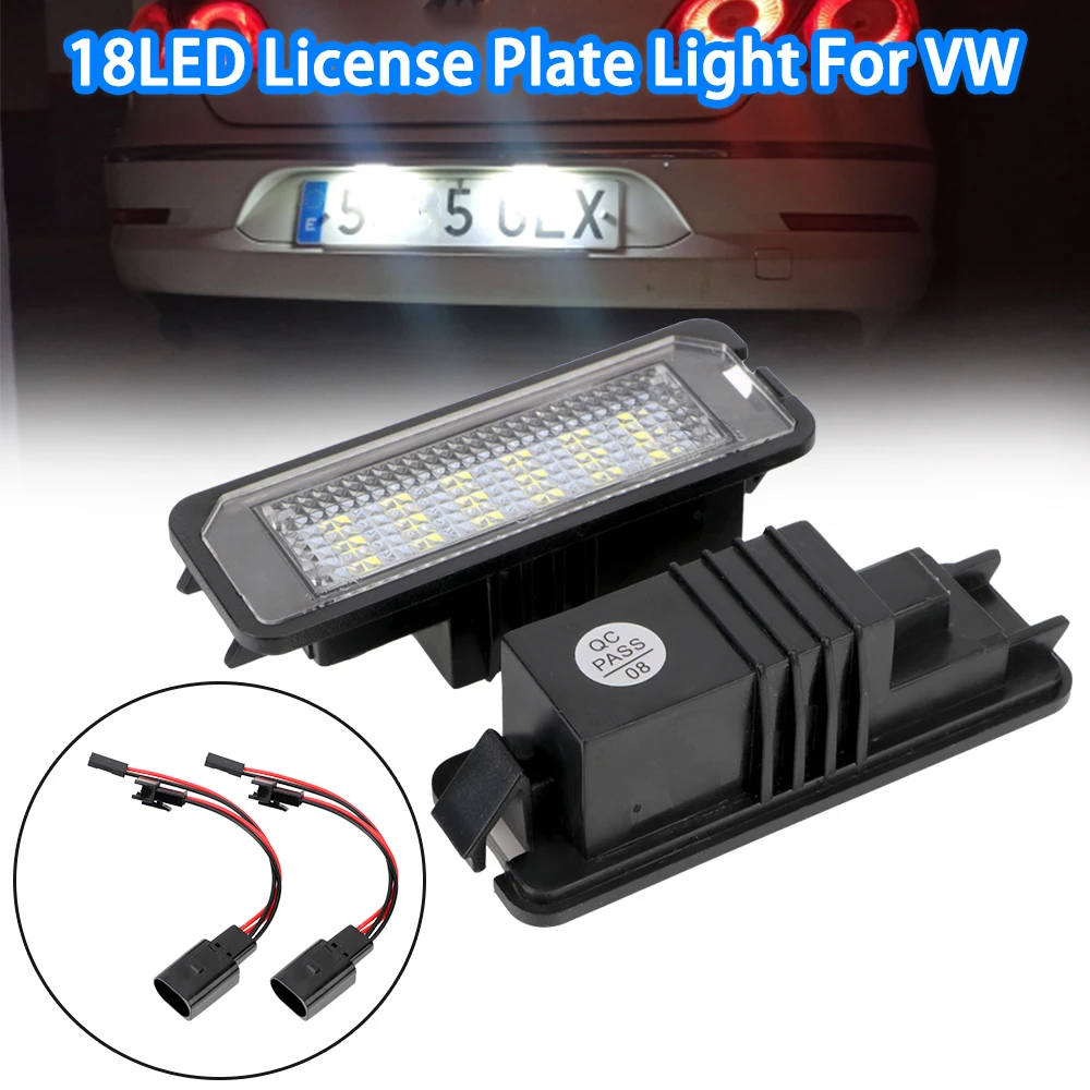 12V-Car-License-Plate-Lights-LED-Lamp-Auto-Accessories-For-Skoda-Seat ...