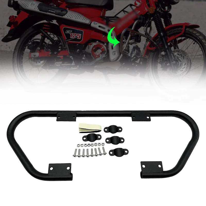CT125-Motorcycle-Front-Lower-Crash-Bar-Engine-Guard-Protection-Bumper ...