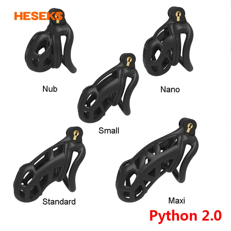 HESEKS-Mamba-Python-Cock-Cage-Design-3D-Dispositivo-de-Castidade-Personalizado-Anel-Penis-Curvo ...