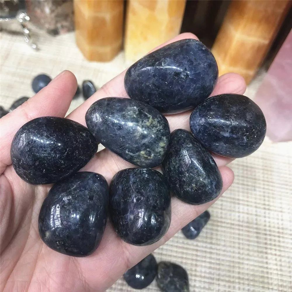 20-30mm Loose Crystal Gemstone Natural Dark Blue Iolite Crystals ...
