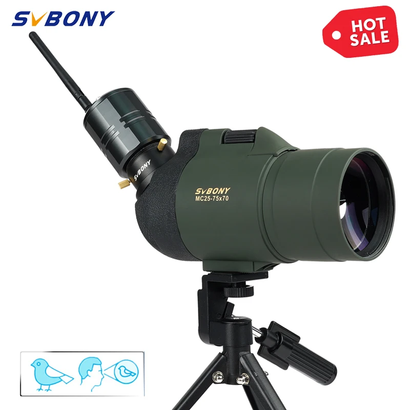 SVBONY SV41 Spotting Scope 25 75x70 MAK Zoom powerful Telescope FMC ...