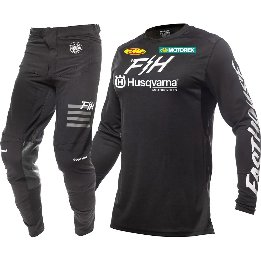 2024-Husqvarna-Dirt-Bike-Suit-MX-Motocross-Gear-Set-Top-Off-Road-MX ...