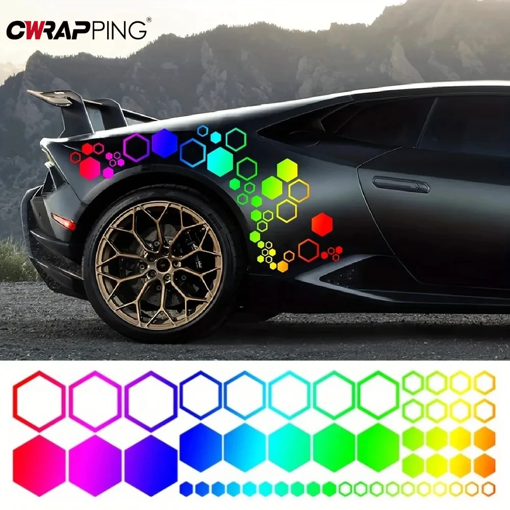 Auto-Honeycomb-Vinyl-Decals-Large-and-Small-Combination-Hexagonal ...
