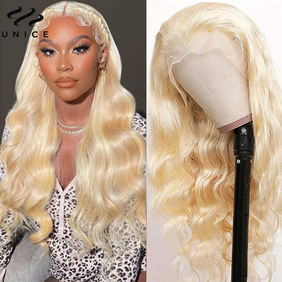Unice-Peluca de cabello humano ondulado para mujer, postizo de encaje ...
