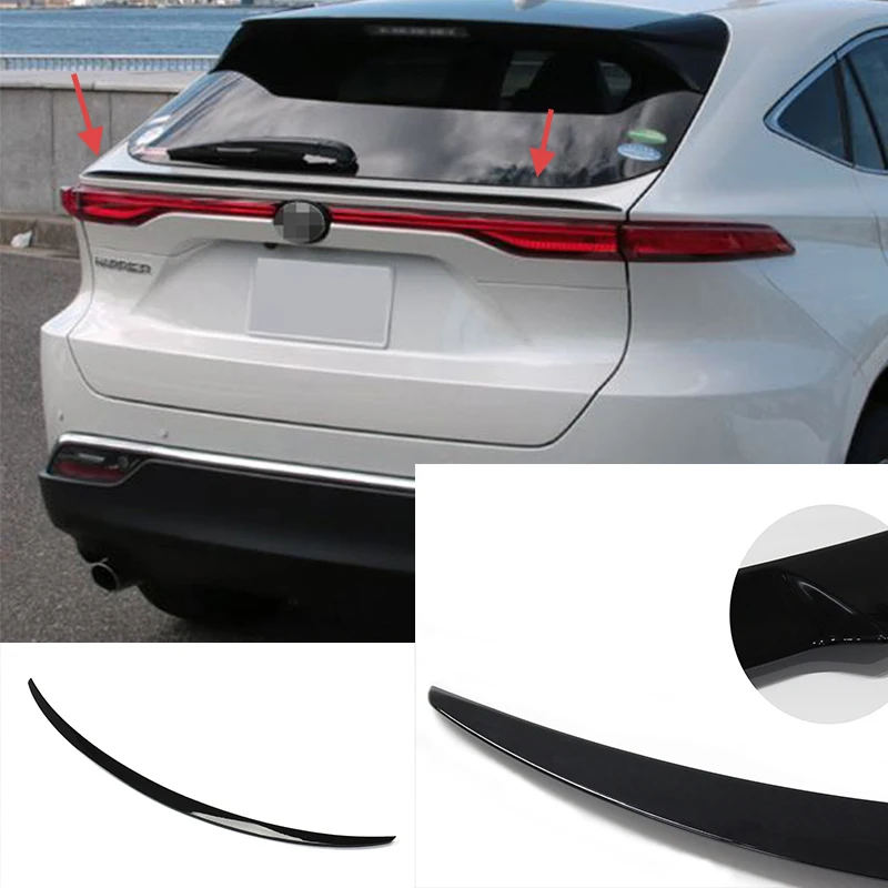 For Toyota Venza Harrier 2021 2022 2023+ ABS black carbon fibre Rear ...