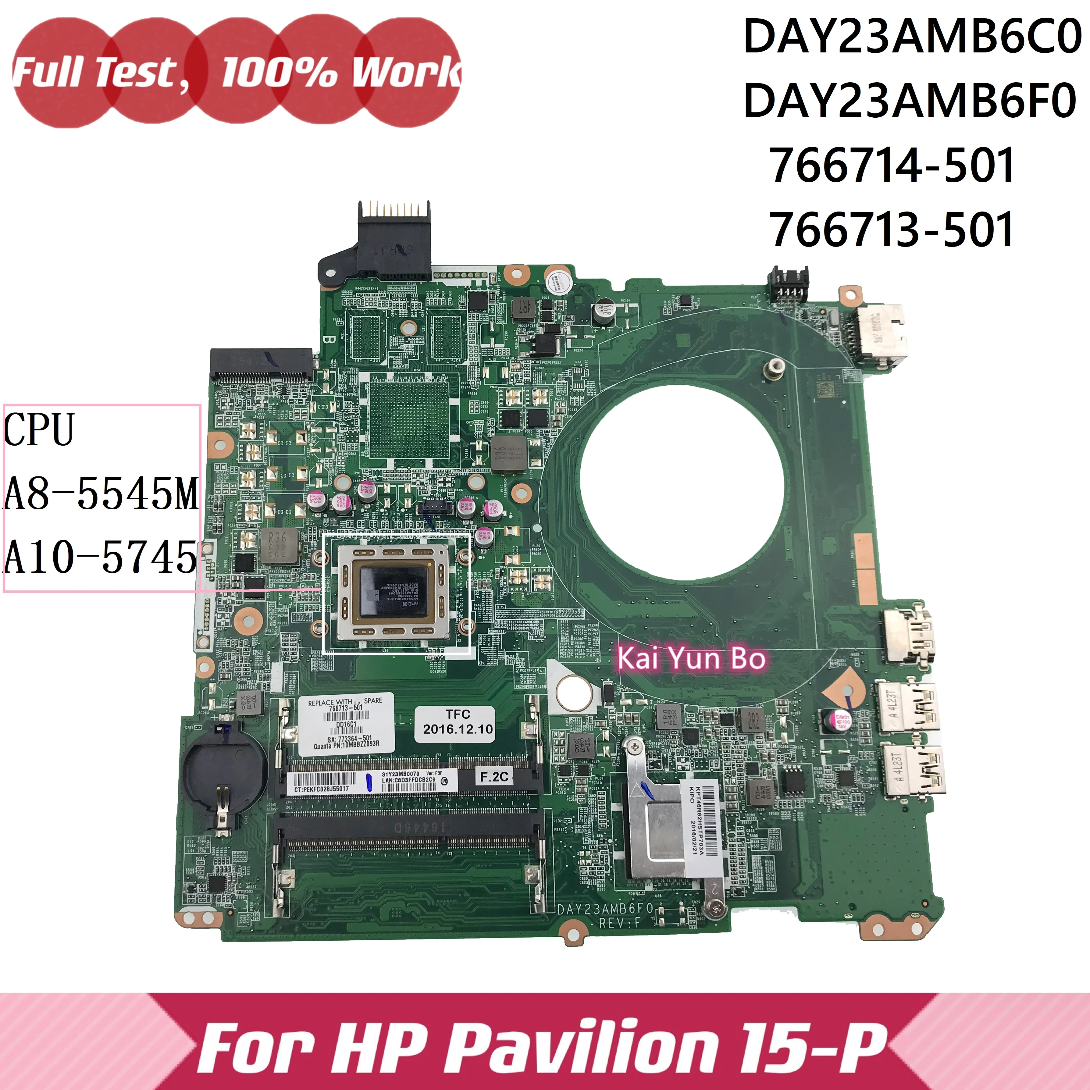Placa-base-DAY23AMB6C0-DAY23AMB6F0-Y23A-HP-Pavillion-15-P-15-P071NR-15Z ...