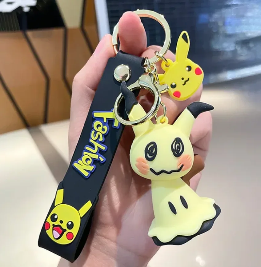 Anime-Figure-Pokemon-Keychain-Mimikyu-Pendant-Doll-Kawaii-Car-Key-Ring ...