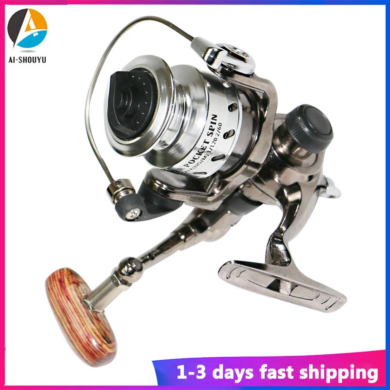 Mini Full Metal Fishing Reel Small Spinning Reel MN100 4.3:1 Carp ...