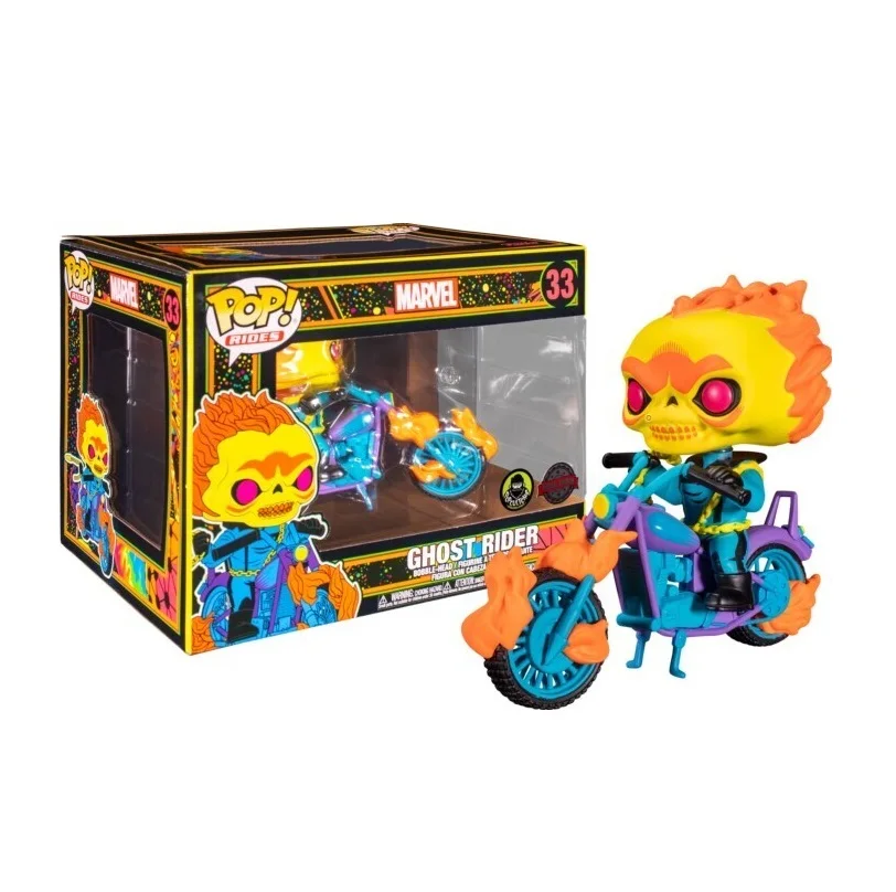 Funko Pop Rides Ghost Rider Black Light Edition 33 # figura de acción ...