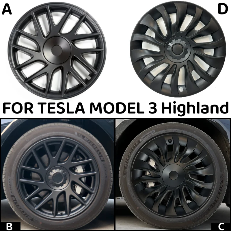 HubCap-para-o-novo-Tesla-Model-3-Highland-Performance-Substitui-o-Cap ...