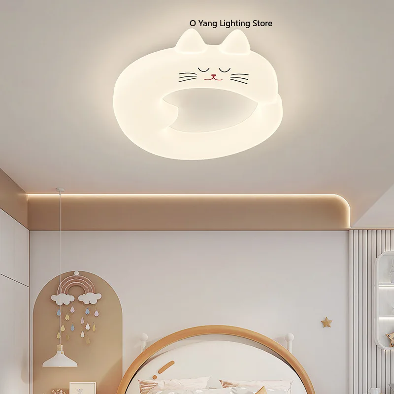 Designer Simplicity Cute Cat Ceiling Lamp Children's Room Eye ...