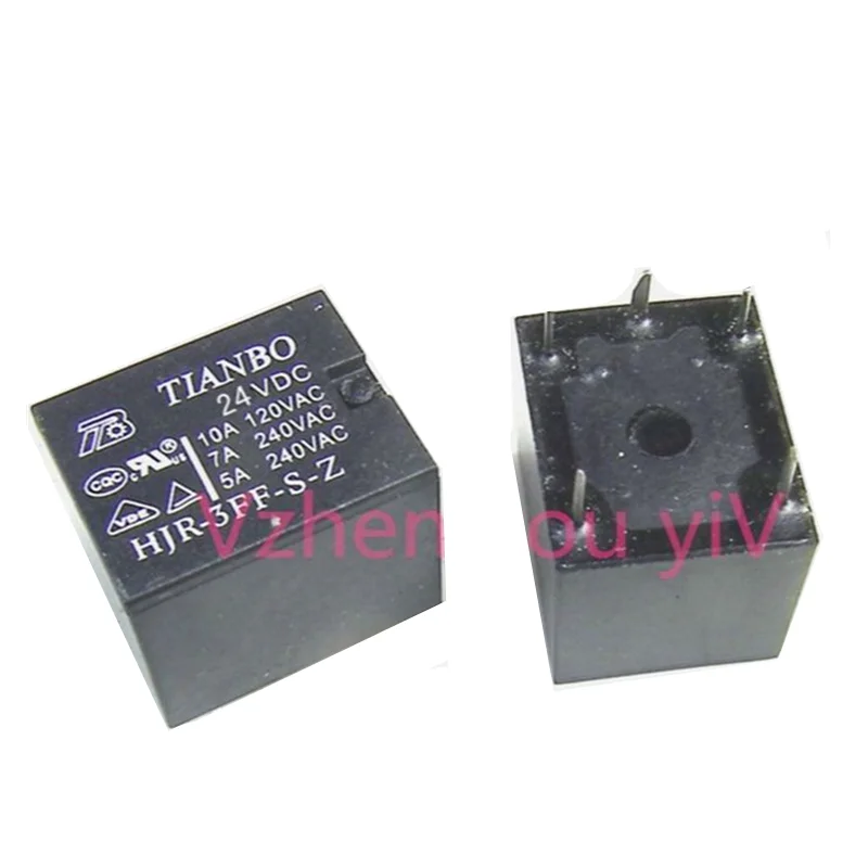 5pcs power relay HJR 3FF S Z 24VDC 10A 120VAC 7A 240VAC 5A 240VAC for ...