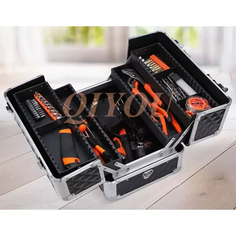 Multifunctional-Car-Repair-Toolbox-Three-Layer-Folding-Hardware-Tool ...