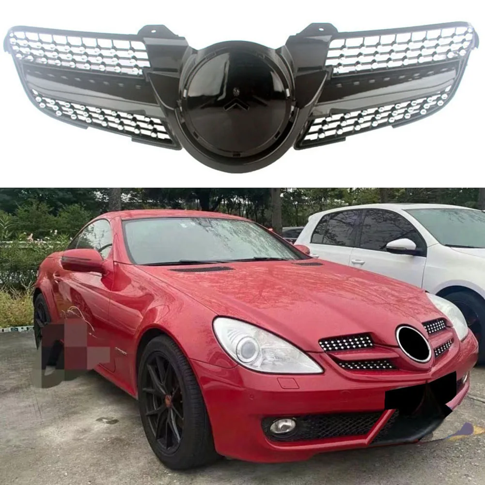 Front Racing Billet Bumper Grille Upper Cover For Mercedes Benz R171 ...