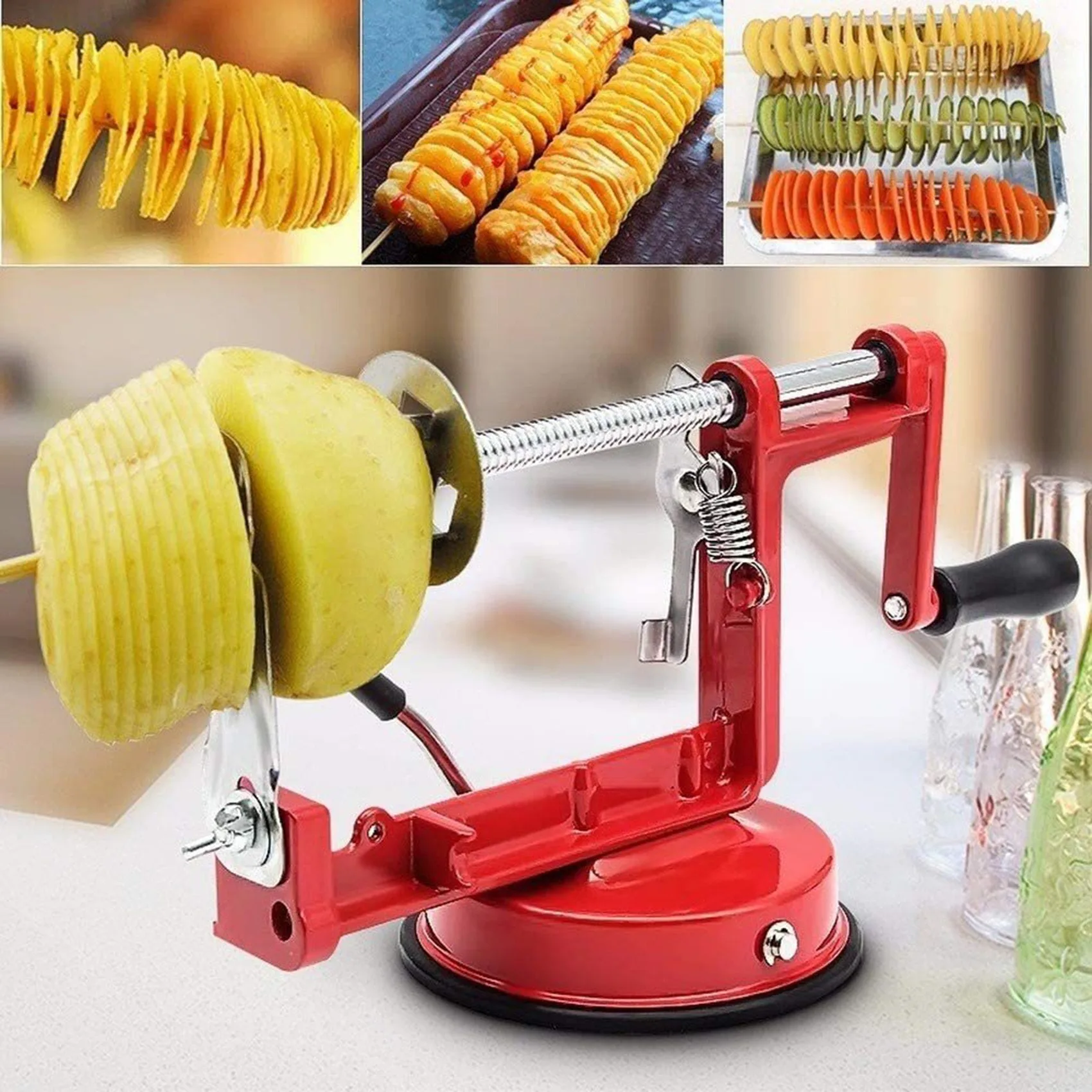Household-Manual-Potato-Tower-Machine-Stainless-Steel-Hand-Potato ...